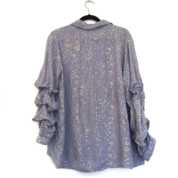 Solitaire | Tops | Solitaire Soft Button Down Ruffle Blouse 2x | Poshmark